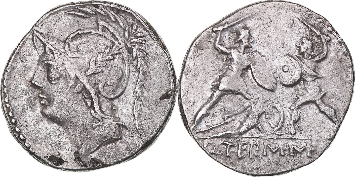 Denarius 103 BC Rome Coin, Q. Minucius Thermus M. f., Rome, Silver EF ...