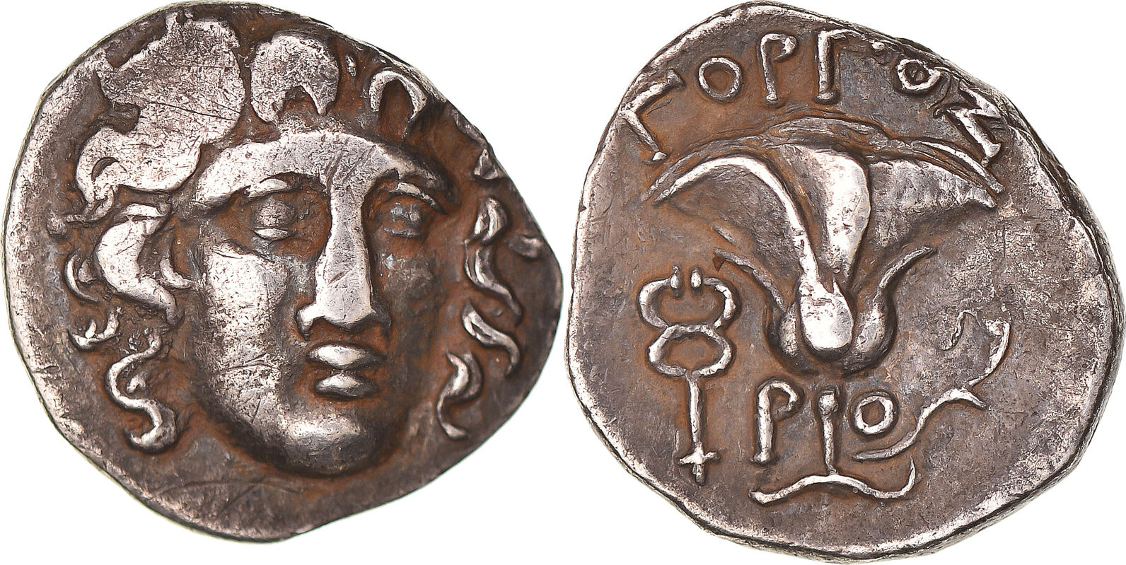 Drachm 205-190 BC Rhodes Coin, Islands off Caria, Rhodes, Silver, BMC ...