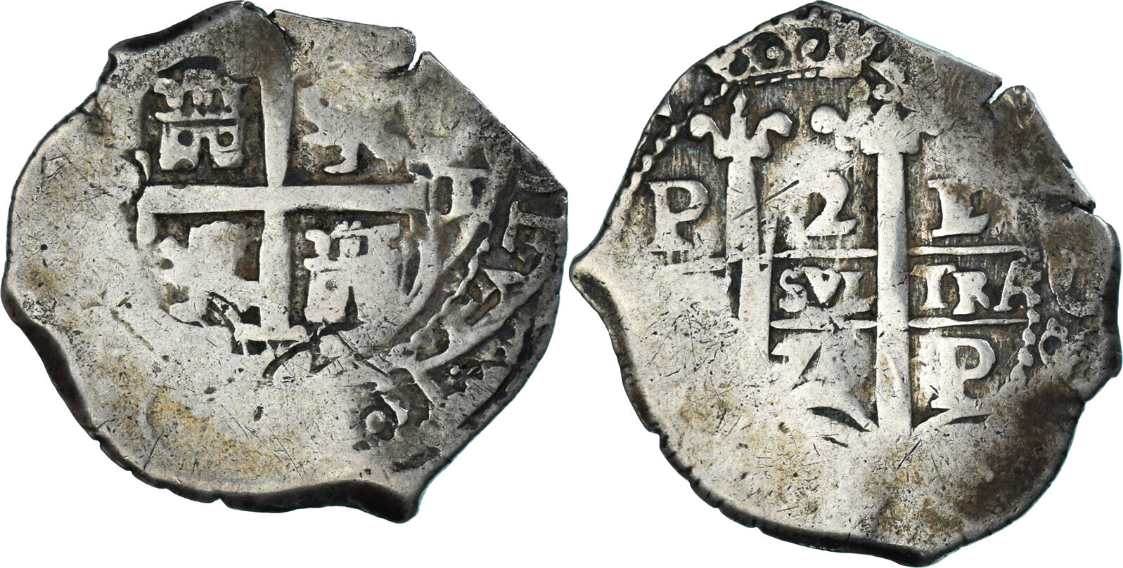 Spain 2 Reales 1751 Potosi Coin, Ferdinand VI, Potosi, COB, Silver EF ...
