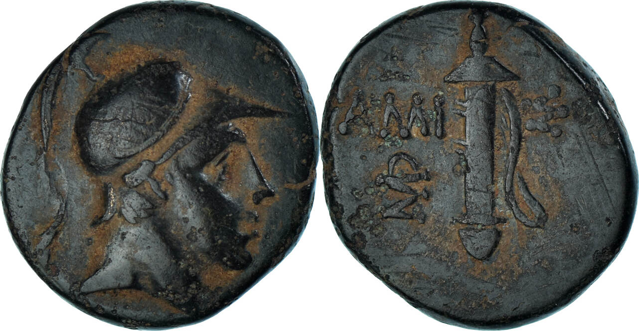 Æ 111-105 BC Amisos Coin, Pontos, Amisos, Bronze AU(50-53) | MA-Shops