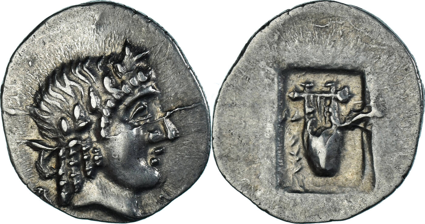 Hemidrachm 44-18 BC Masikytes Coin, Lycian League, Masikytes, Silver AU ...