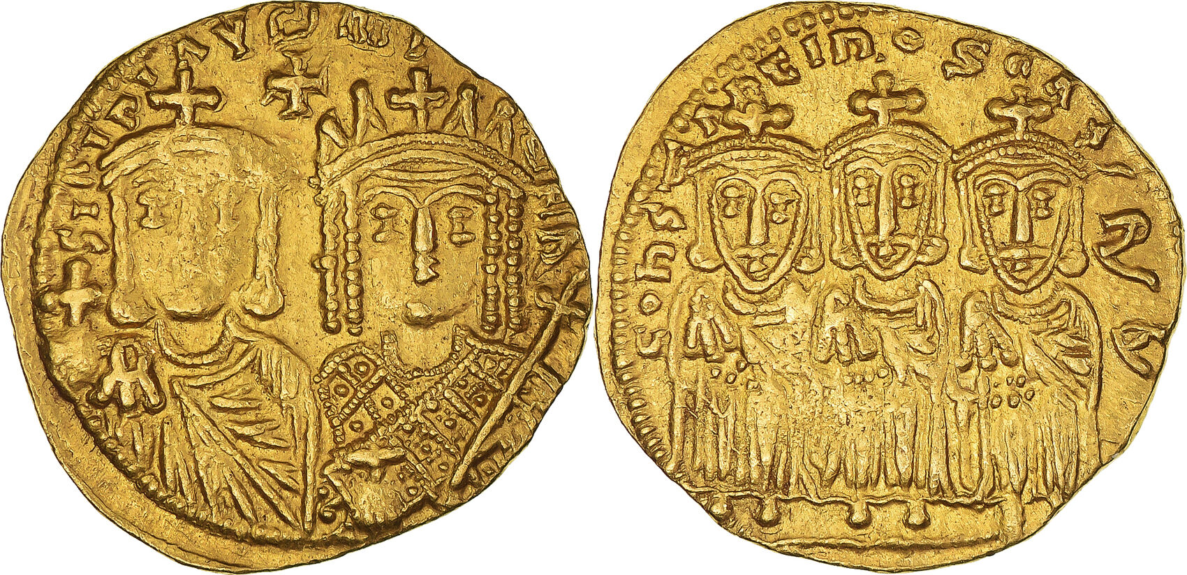 Solidus 780-790 Constantinople Coin, Constantine VI and Irene ...