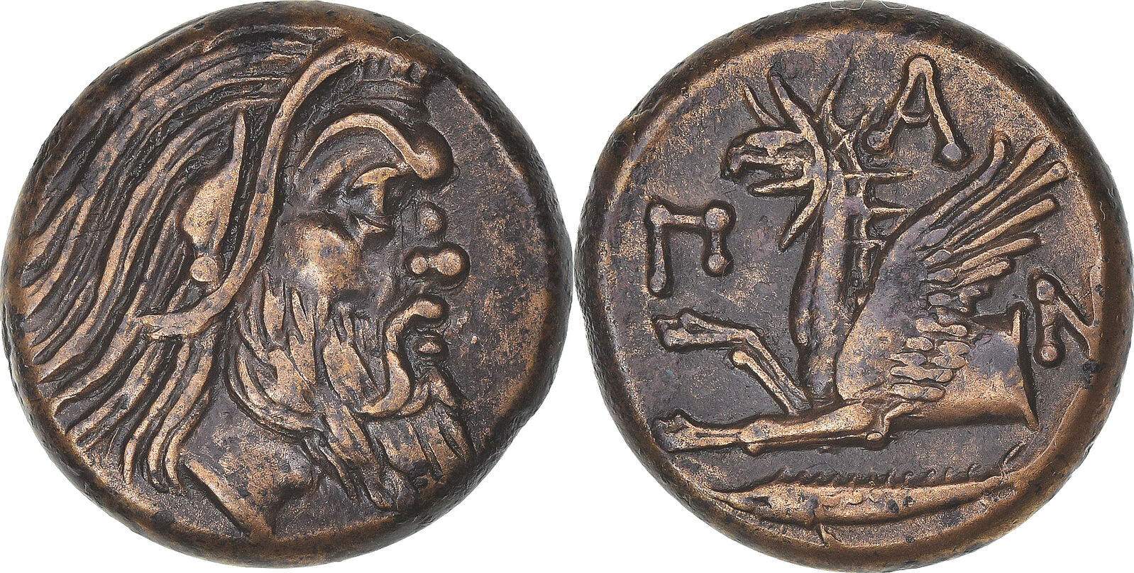 Æ ca. 325-310 BC Pantikapai Coin, Cimmerian Bosporos, Pantikapaion ...