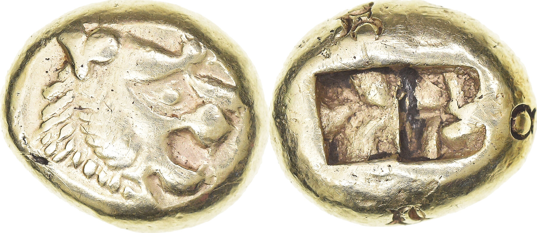 1/3 Stater ca. 600-561 BC Sardis Lydia, Alyattes I, Sardis, Electrum AU ...