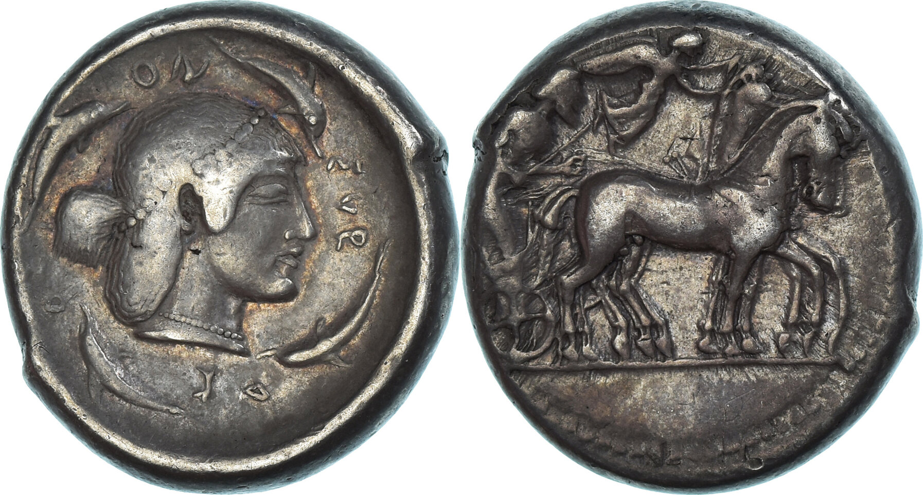 Tetradrachm ca. 480-478 BC Syracuse Coin, Sicily, Gelon I, Syracuse ...