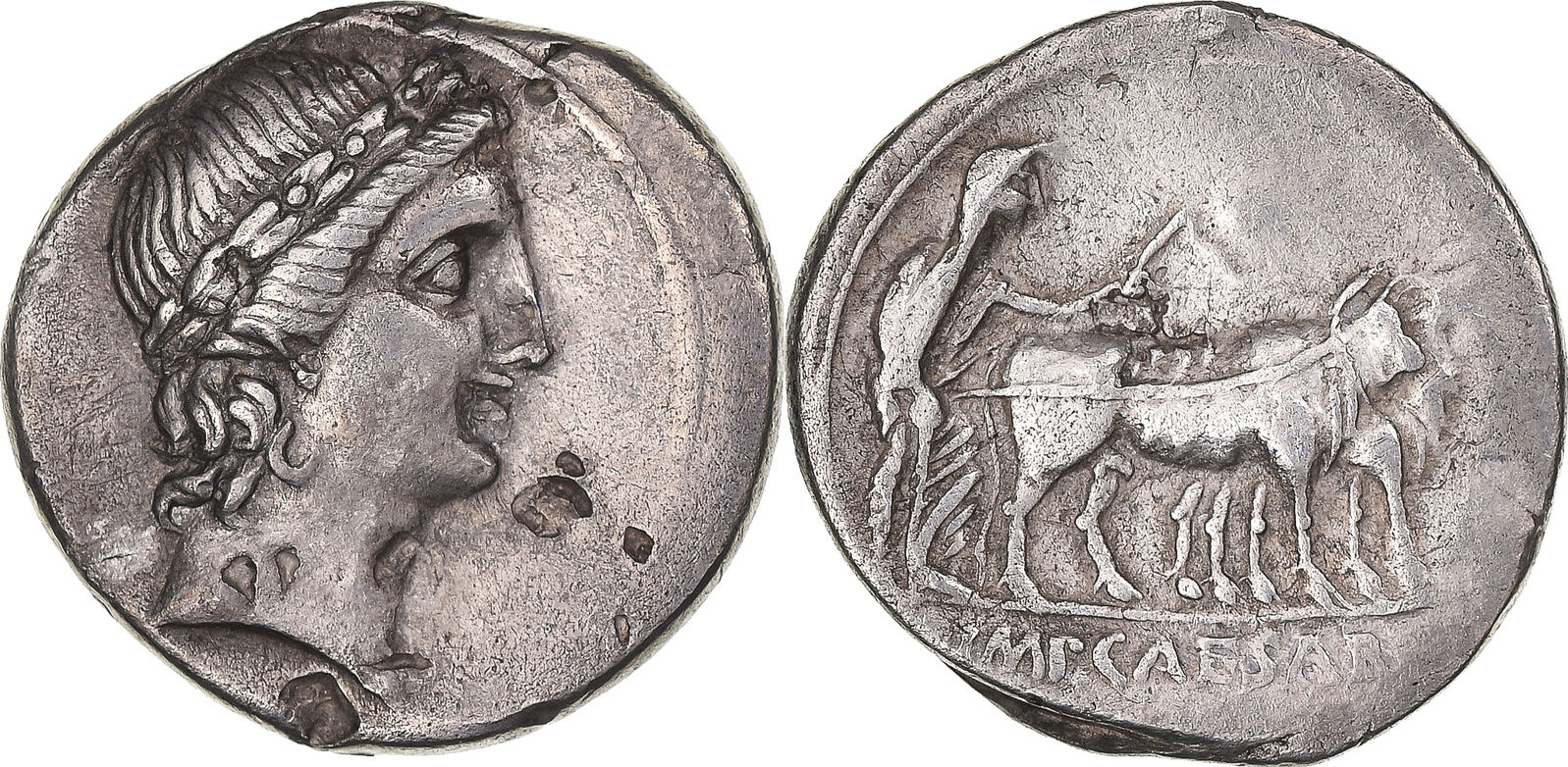 Denarius 30-29 BC Rome (?) Coin, Octavian, Rome (?), Silver, RIC:272 EF ...