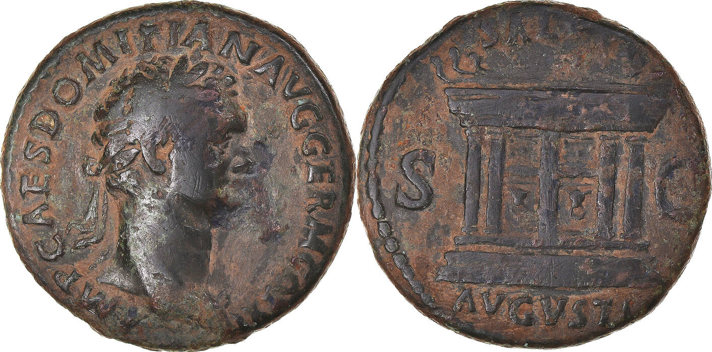 As 81-96 Rome Coin, Domitian, Rome, Bronze, RIC:305 VF(20-25) | MA-Shops