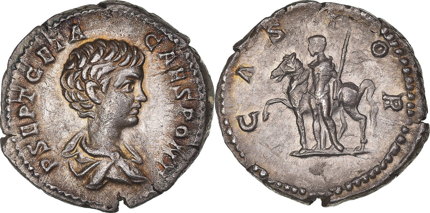 Denarius 198-209 Rome Coin, Geta, Rome, Silver, RIC:6. EF(40-45) | MA-Shops