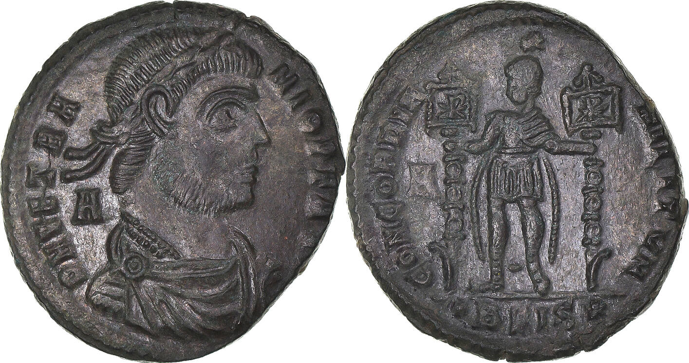Æ 350 Siscia Coin, Vetranio, Siscia, Bronze, RIC:281 AU(55-58) | MA-Shops