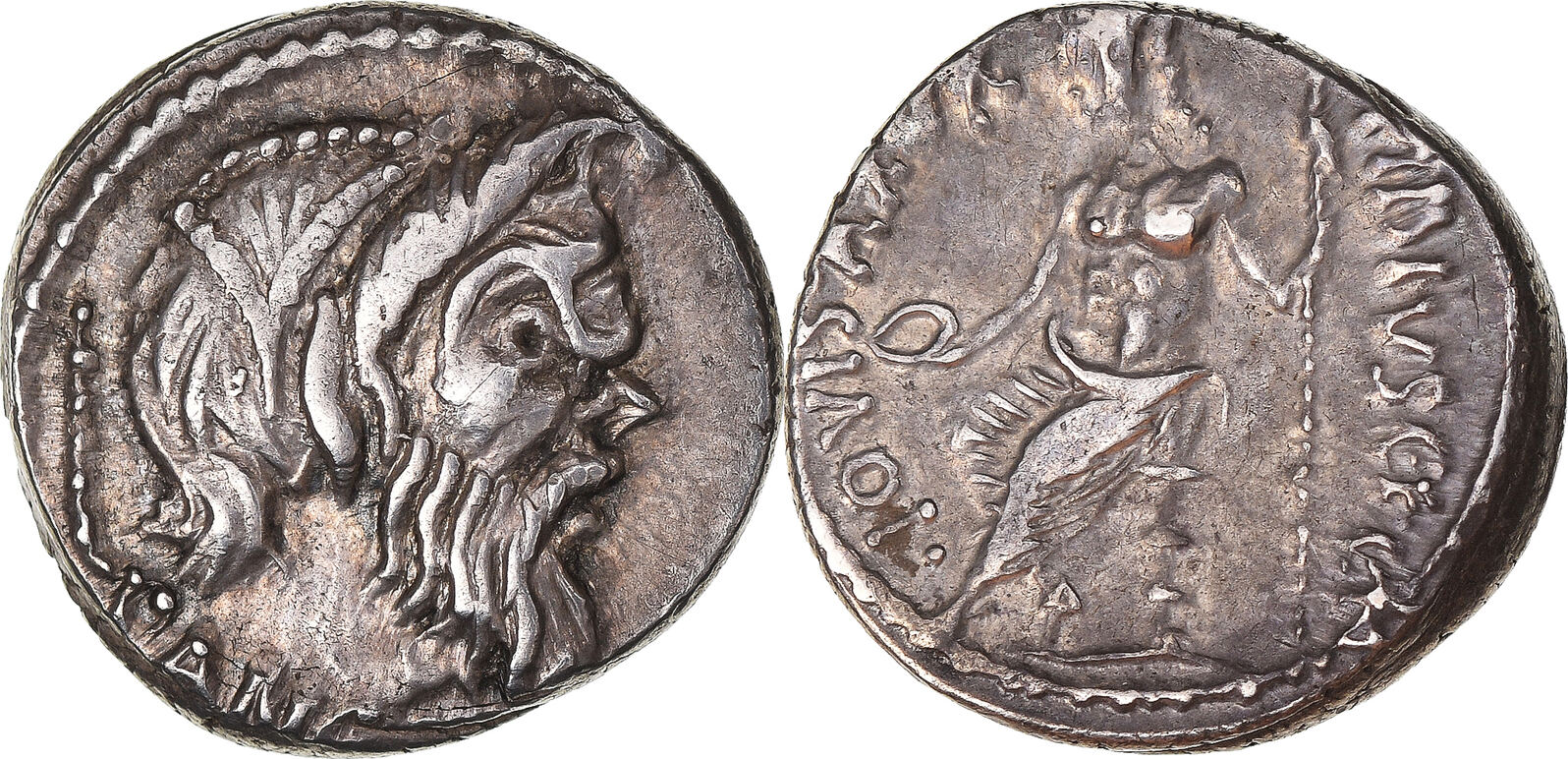 Denarius 48 BC Rome Vibia, Rome, Silver, Crawford:449/1 AU(50-53) | MA ...