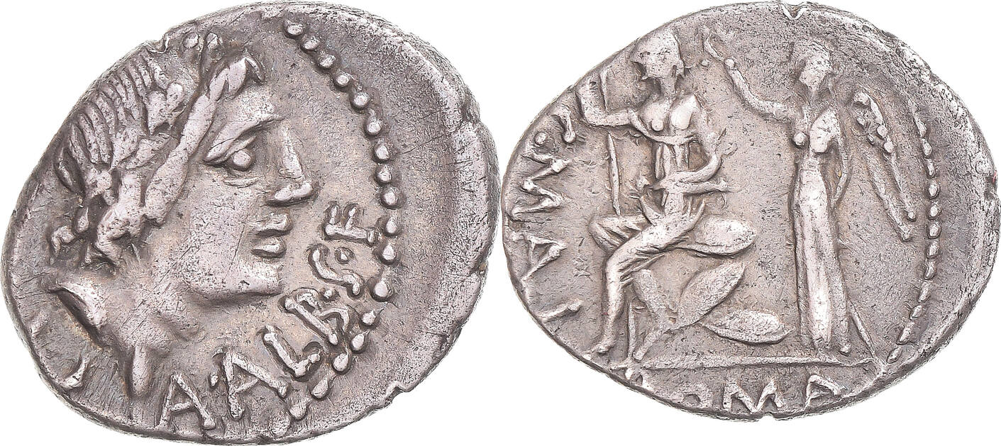 Denarius 92-91 BC Rome Coin, Postumia, Rome, Silver, Crawford:335/1c EF ...