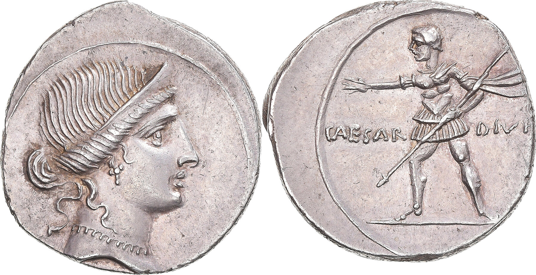 Denarius 32-29 BC Rome Octavian, Rome, Silver, Cohen:70, RIC:251 MS(60 ...