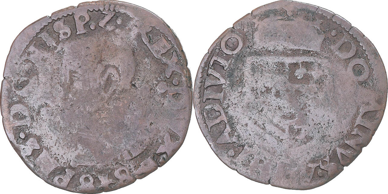 Spanish Netherlands Gigot 1588 Maastricht Coin, Philip II, Maastricht ...