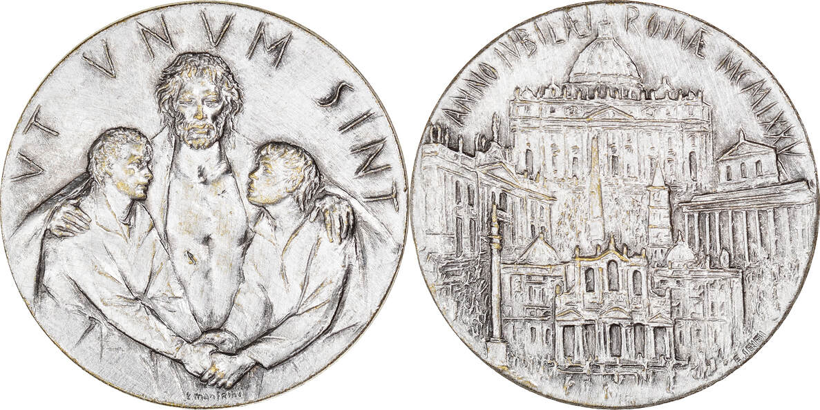 Vatican Medal 1975 Jubilé pour l'Année Sainte, Rome, Silvered MS(63 ...