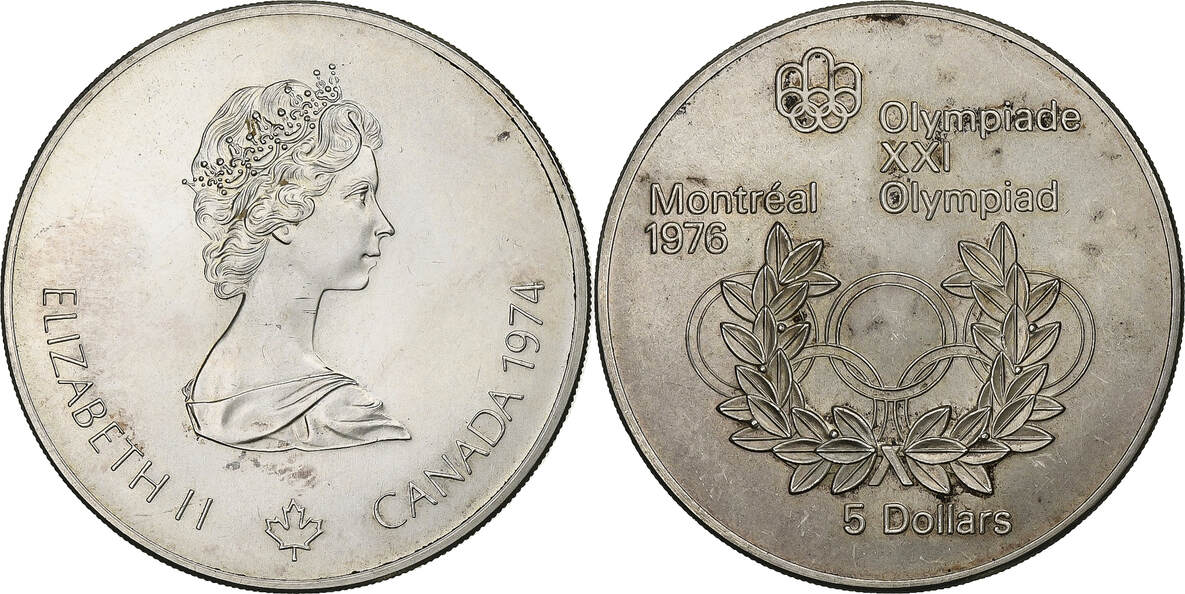 Canada 5 Dollars 1976 Royal Canadian Mint Elizabeth II, Royal Canadian ...