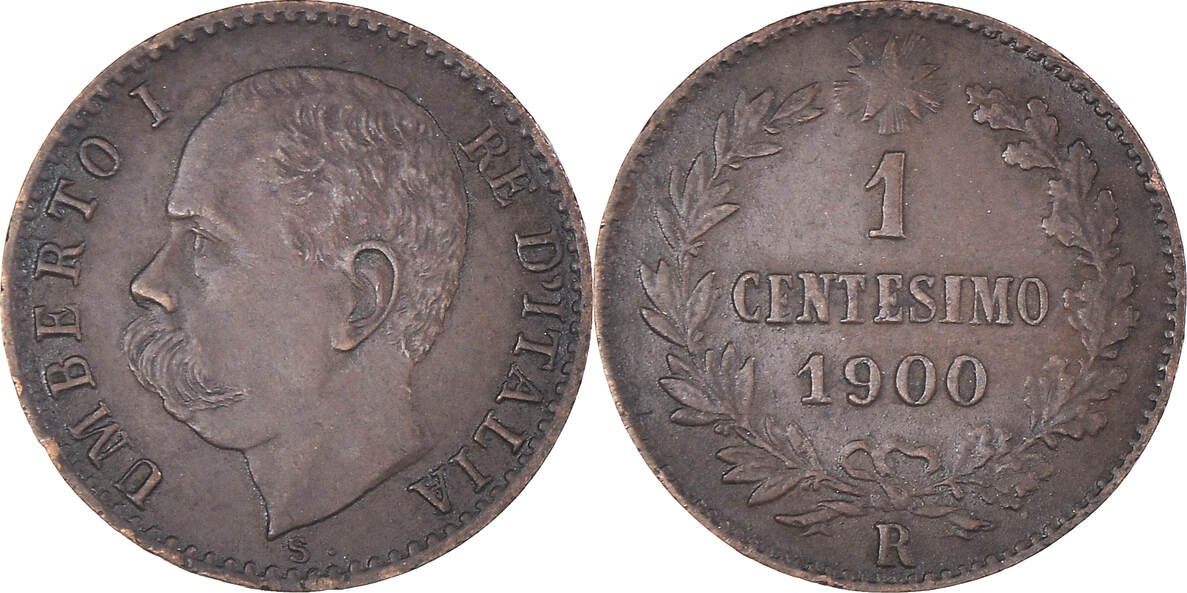Italy Centesimo 1900 Rome Coin, Rome, UMBERTO I RE D'ITALIA, Cuivre, KM ...