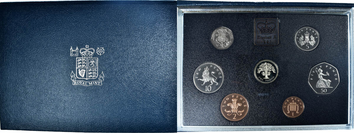 Great Britain Set 1987 British Royal Mint Coin, British Royal Mint ...