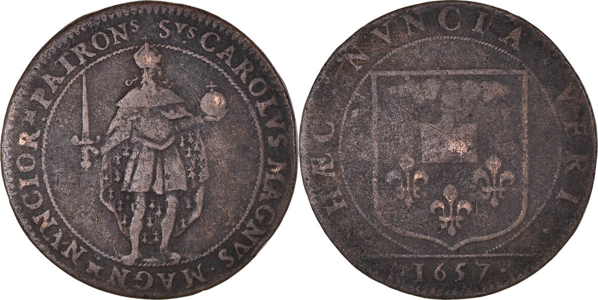 France Token 1657 Royal, Université de Paris, History, Copper VF(20-25 ...