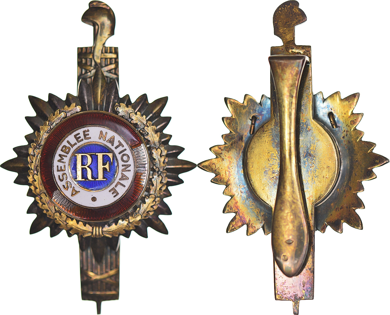 France Insigne Assemblée Nationale, Politics, Emaillée, Vermeil MS(63 ...