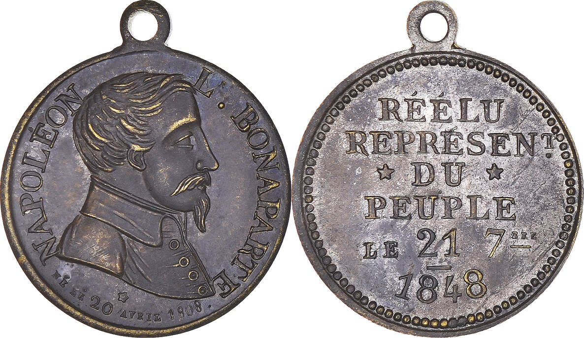 France Token 1848 Louis Napoléon Bonaparte, Représentant du Peuple ...