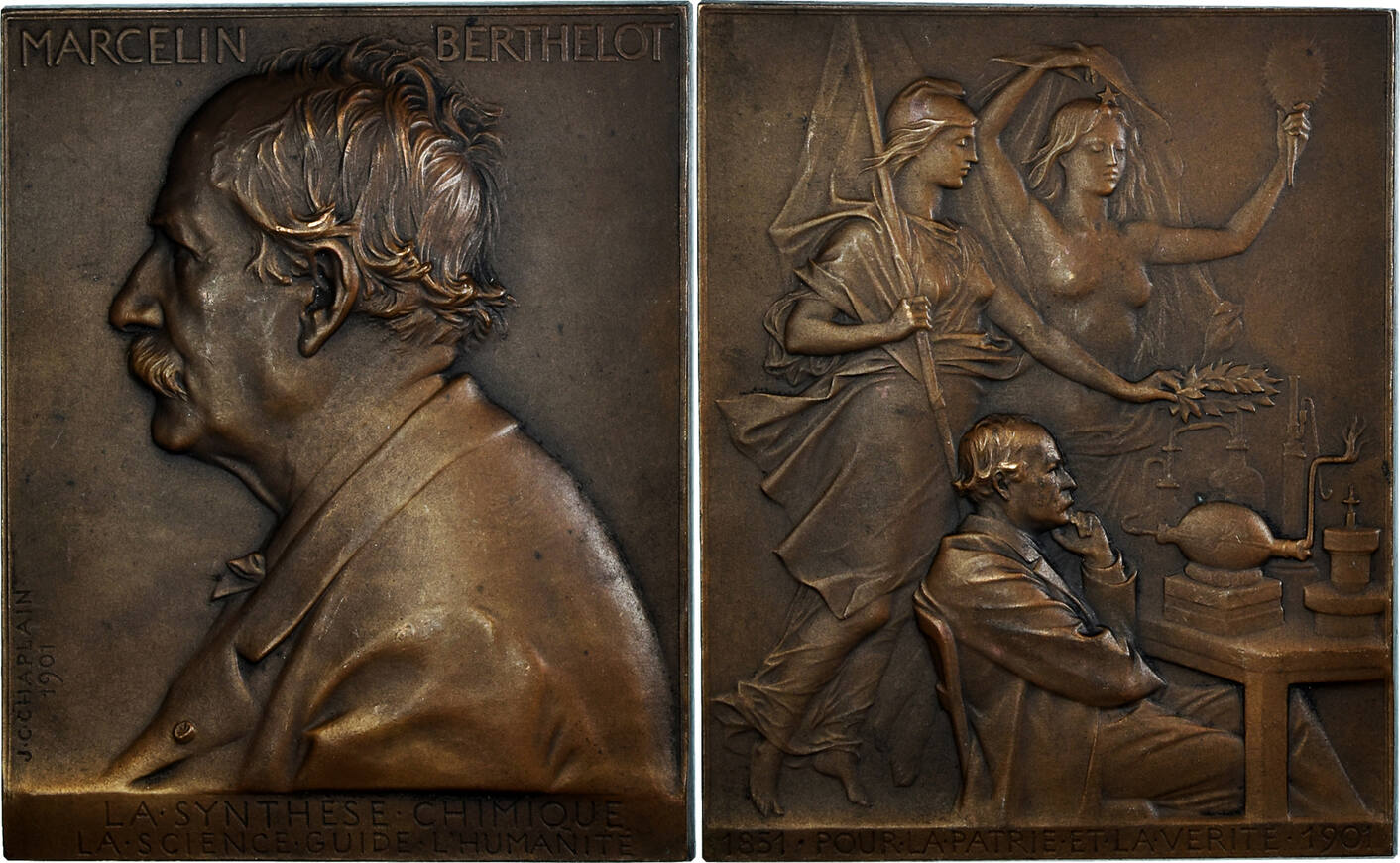 France Medal 1901 Marcelin Berthelot, Sciences & Technologies, Chaplain ...
