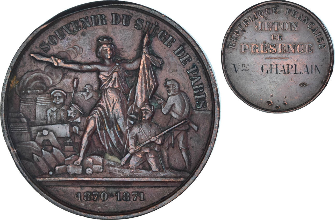 France Token 1870-1871 The French Revolution, La Commune, Jeton de ...