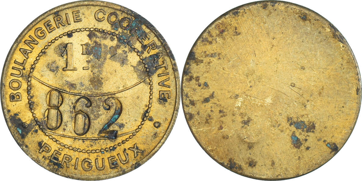 France 1 kg Pain Coin, Boulangerie Coopérative, Périgueux EF(40-45 ...