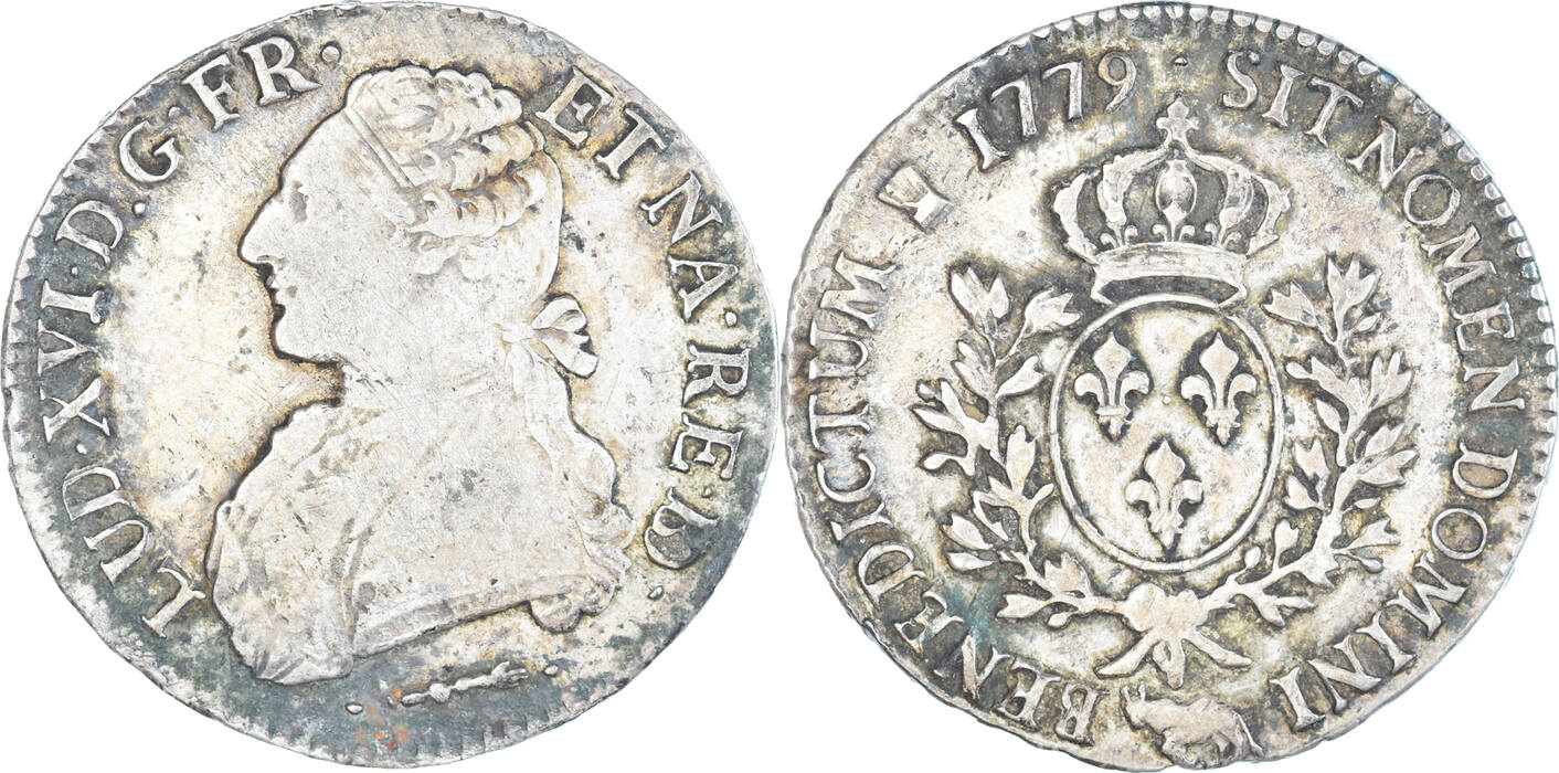 France Ecu 1779 Pau Coin, Louis XVI, Écu de Béarn aux branches d ...