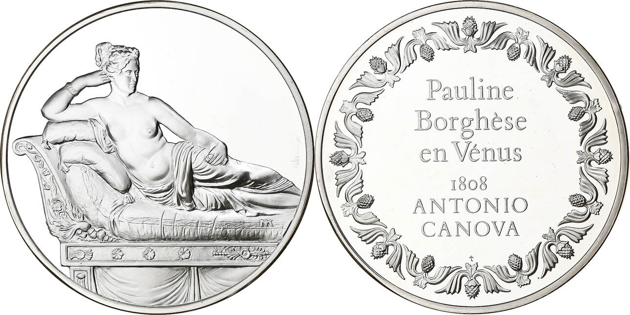 France Medal Peinture, Pauline Borghèse en Vénus, Antonio Canova ...