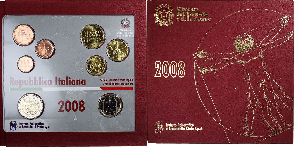 Italy Euro-Set 2008 (No Composition) MS(65-70) | MA-Shops