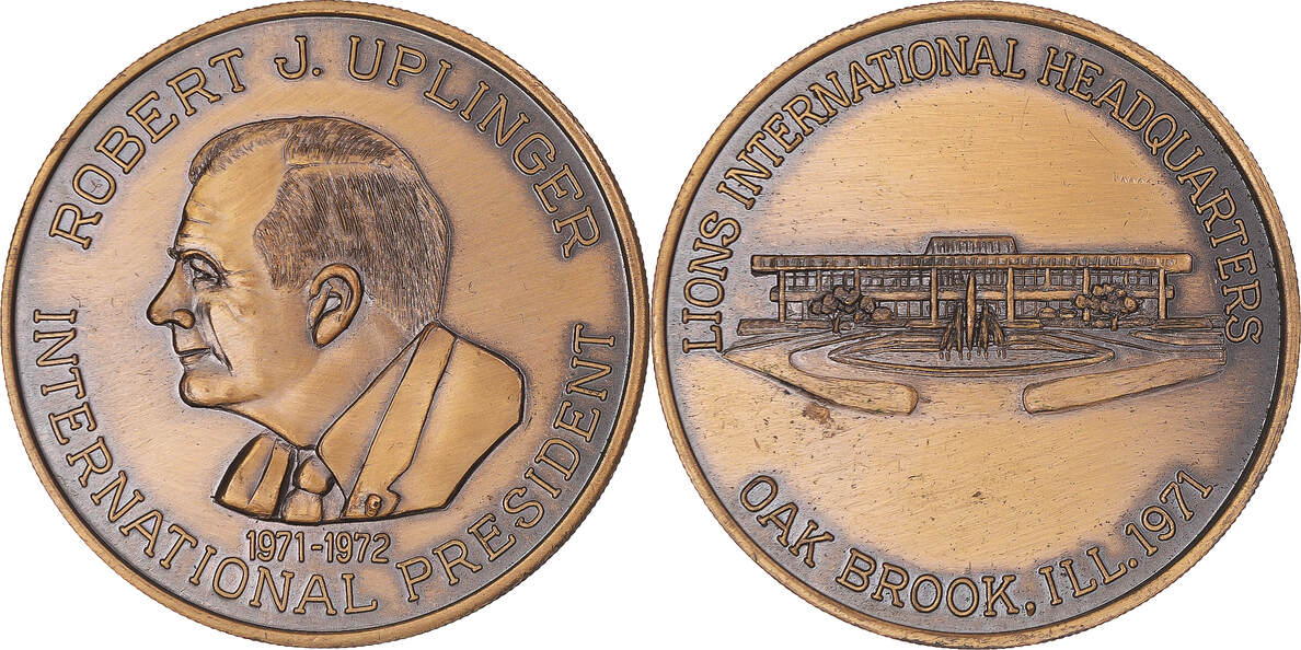 United States of America Medaille 1971 Robert J. Uplinger, Lions ...