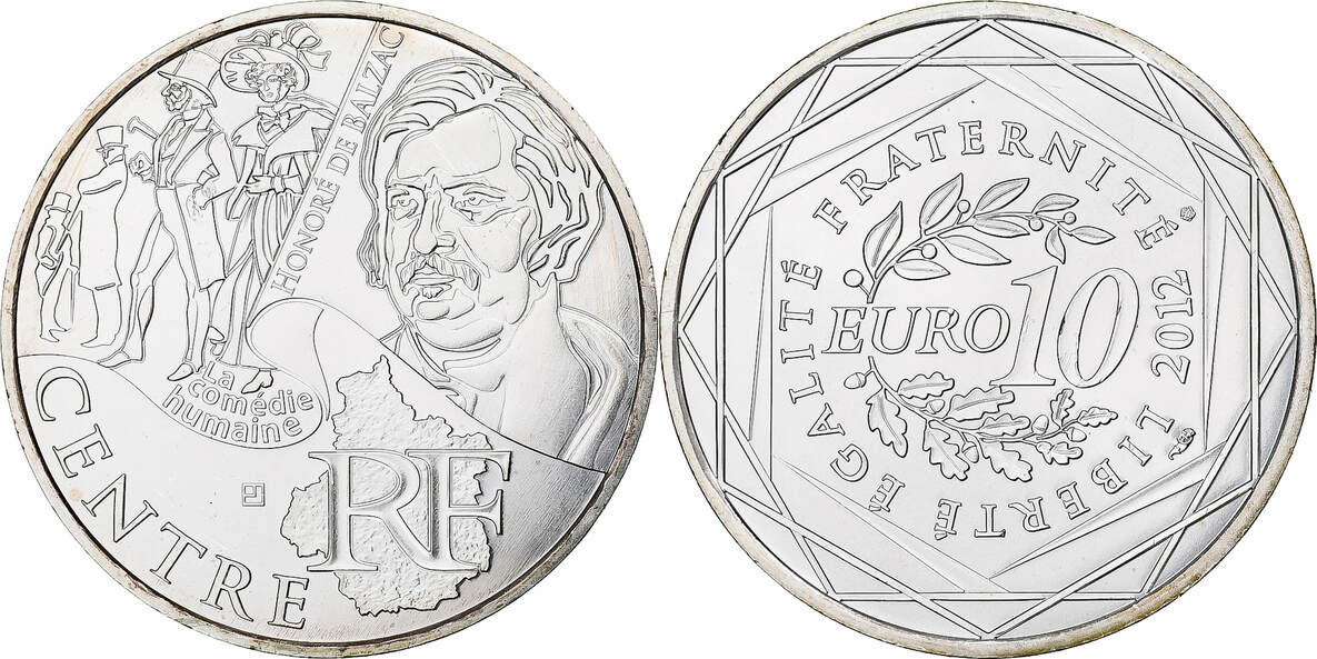 France 10 Euro 2012 (a) Centre, Paris, Silver, Gadoury:EU514, KM:1868 ...