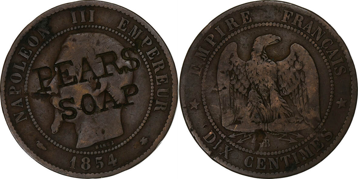 France 10 Centimes 1854 Strasbourg Napoléon III, Strasbourg ...