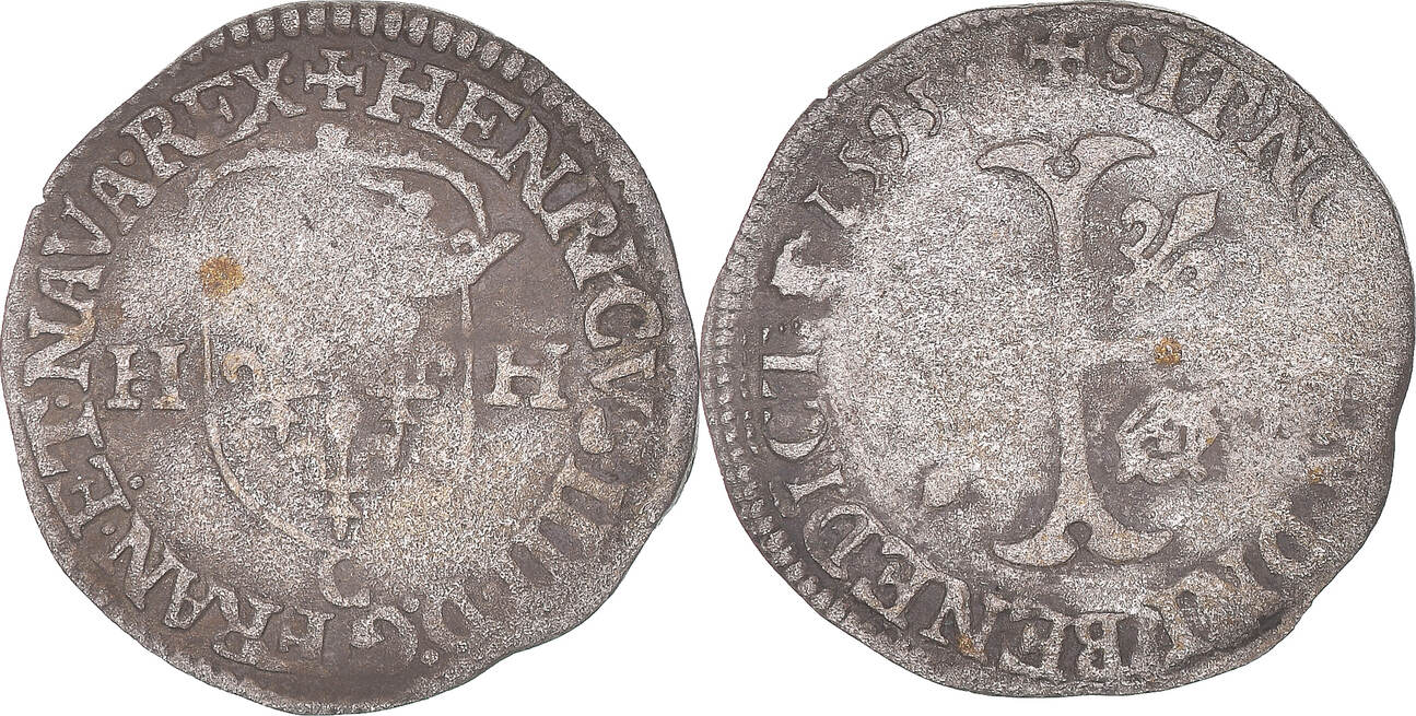 France Douzain aux deux H 1593 Saint Lô Coin, Henri IV, Saint Lô ...