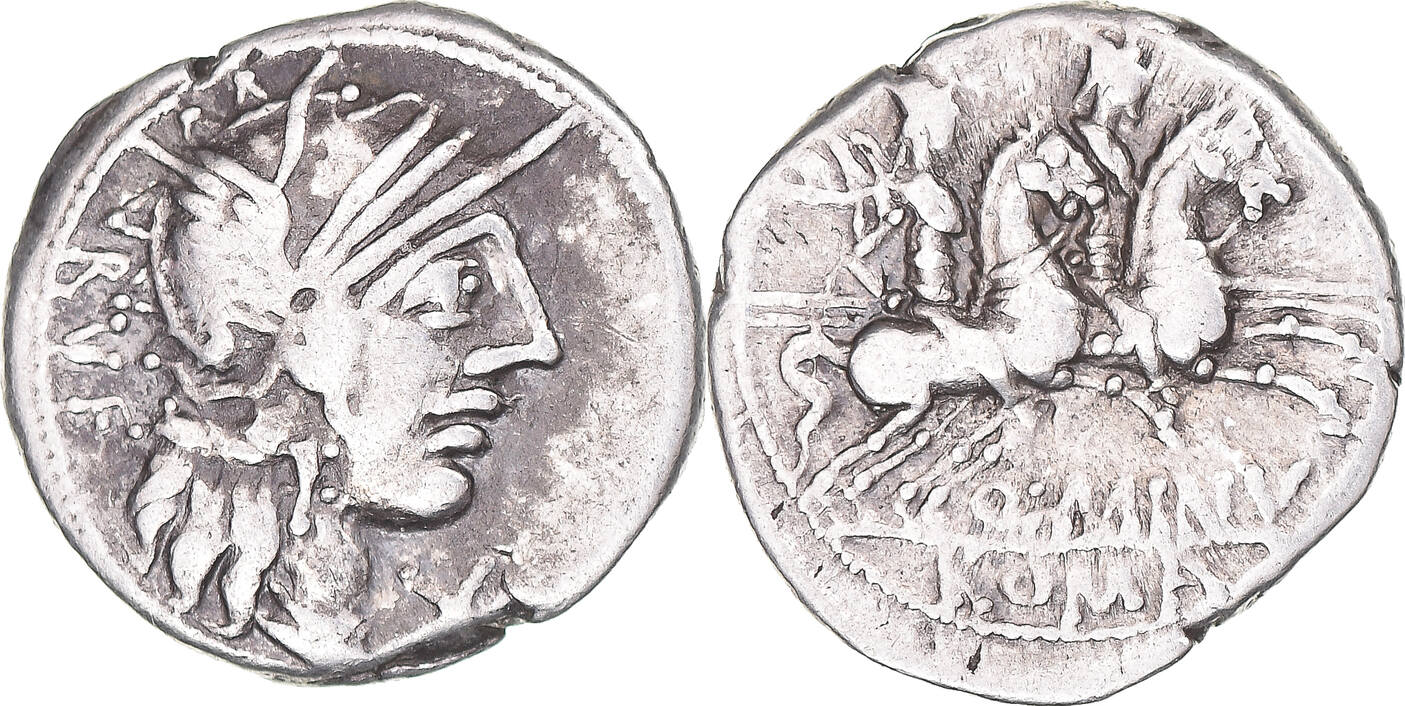 Denarius 122 BC Rome Coin, Q. Minucius Rufus, Rome, Silver EF(40-45 ...