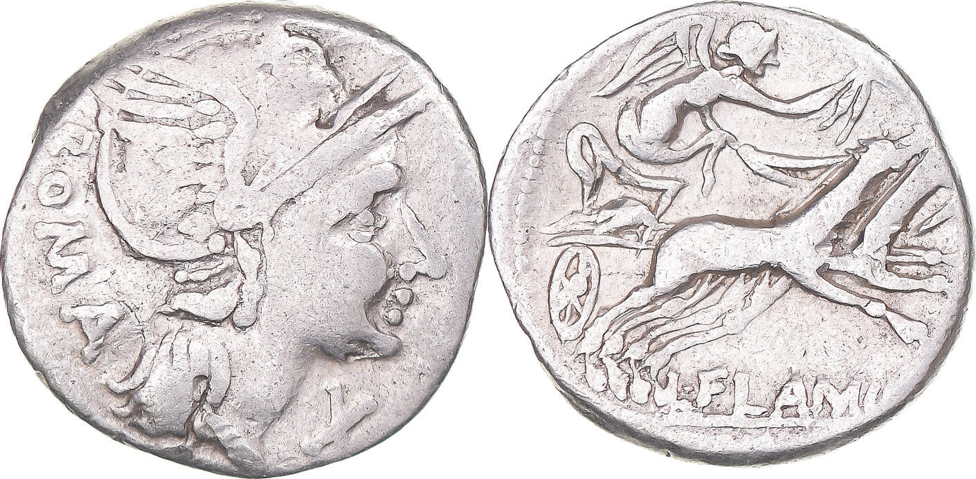 Denarius 109-108 BC Rome Coin, Flaminia, Rome, Silver, Crawford:302/1 ...