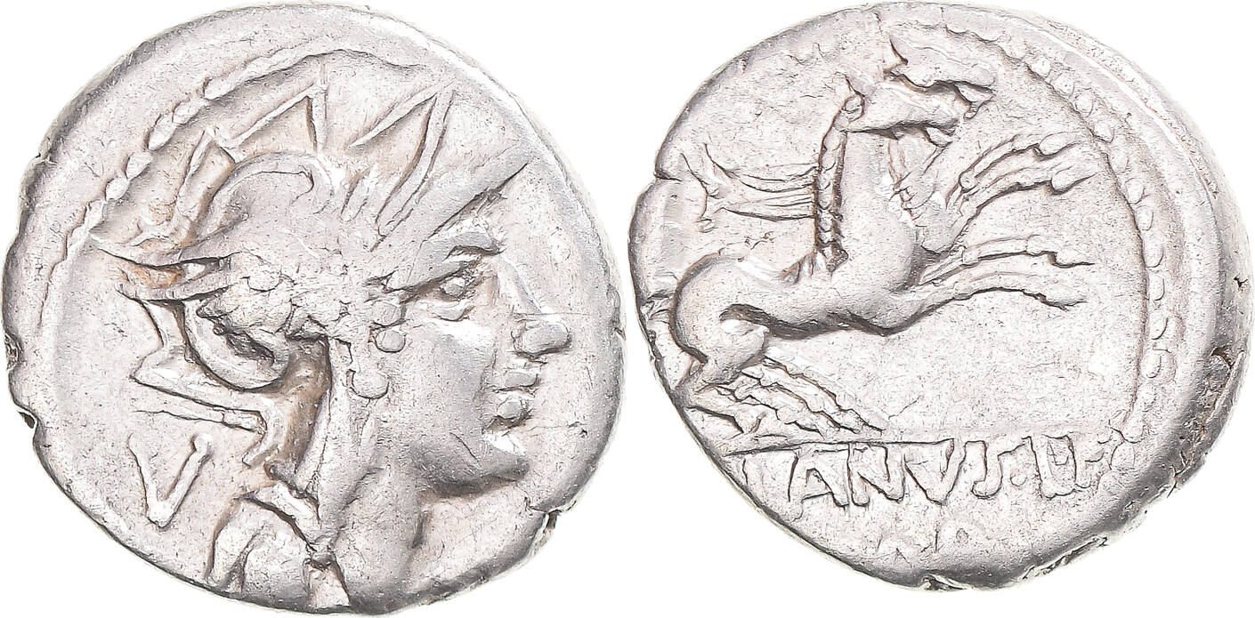 Denarius 91 BC Rome Coin, Junia, Rome, Silver, Crawford:337/3 EF(40-45 ...