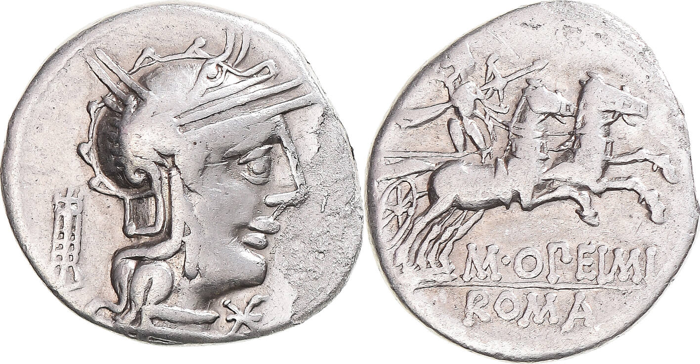 Denarius 131 BC Rome Coin, Opimia, Rome, Silver, Crawford:254/1 VF(30 ...