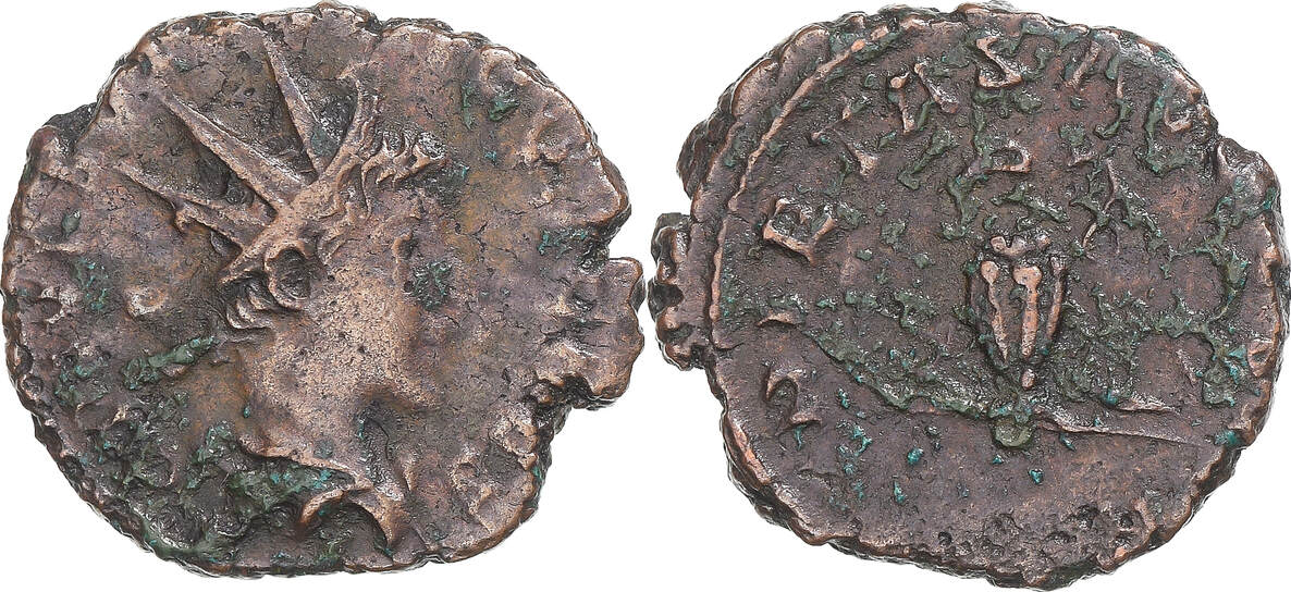 Antoninianus 271-274 Gaul Coin, Tetricus II, Gaul, Billon, RIC:258 F(12 ...