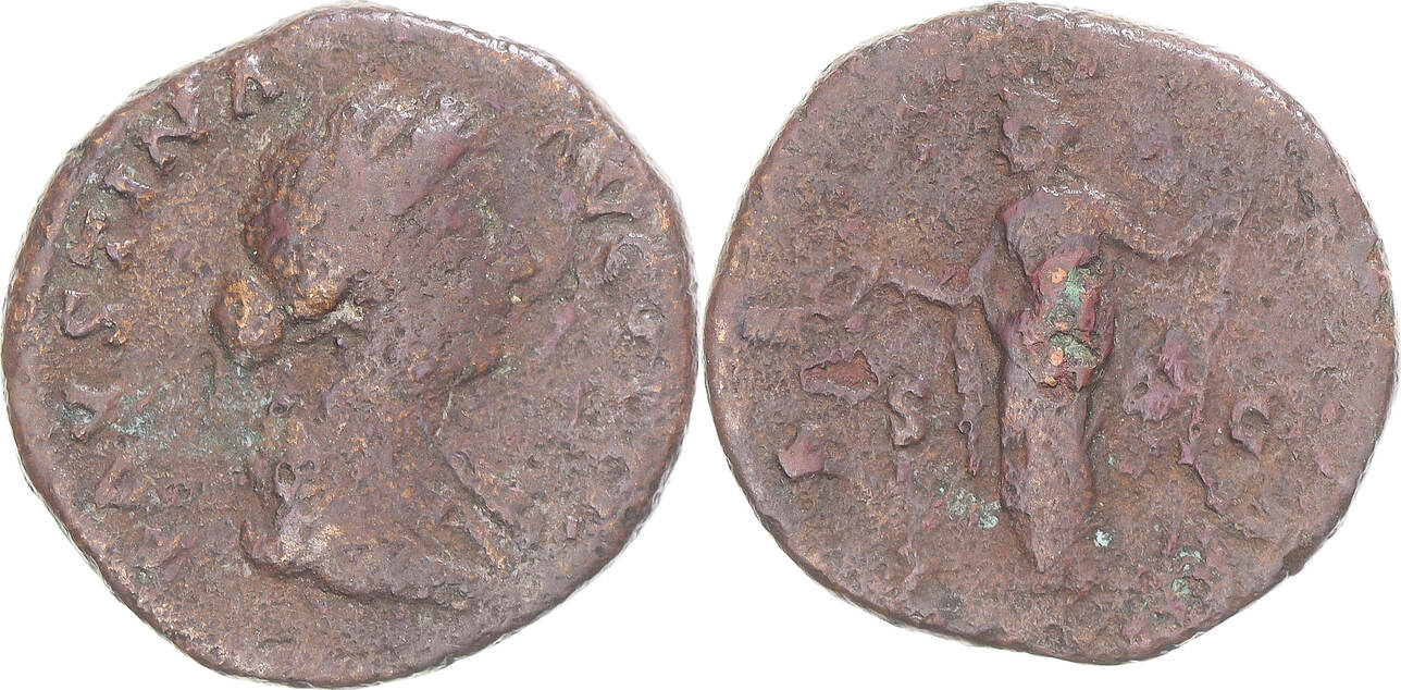 As 161-176 Rome Coin, Faustina II, Rome, Bronze, RIC:1655 F(12-15) | MA ...