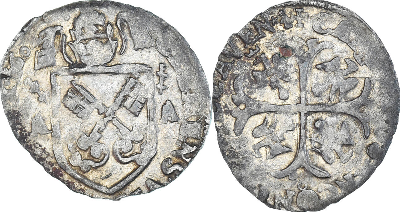 ITALIAN STATES Douzain 1592-1605 Avignon Coin, Clément VIII, Avignon VF ...