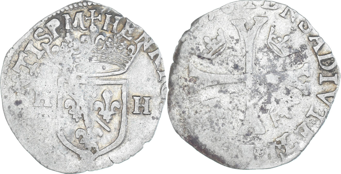 FRENCH STATES Denier 1592-1608 Coin, DOMBES, Henri II de Montpensier F ...
