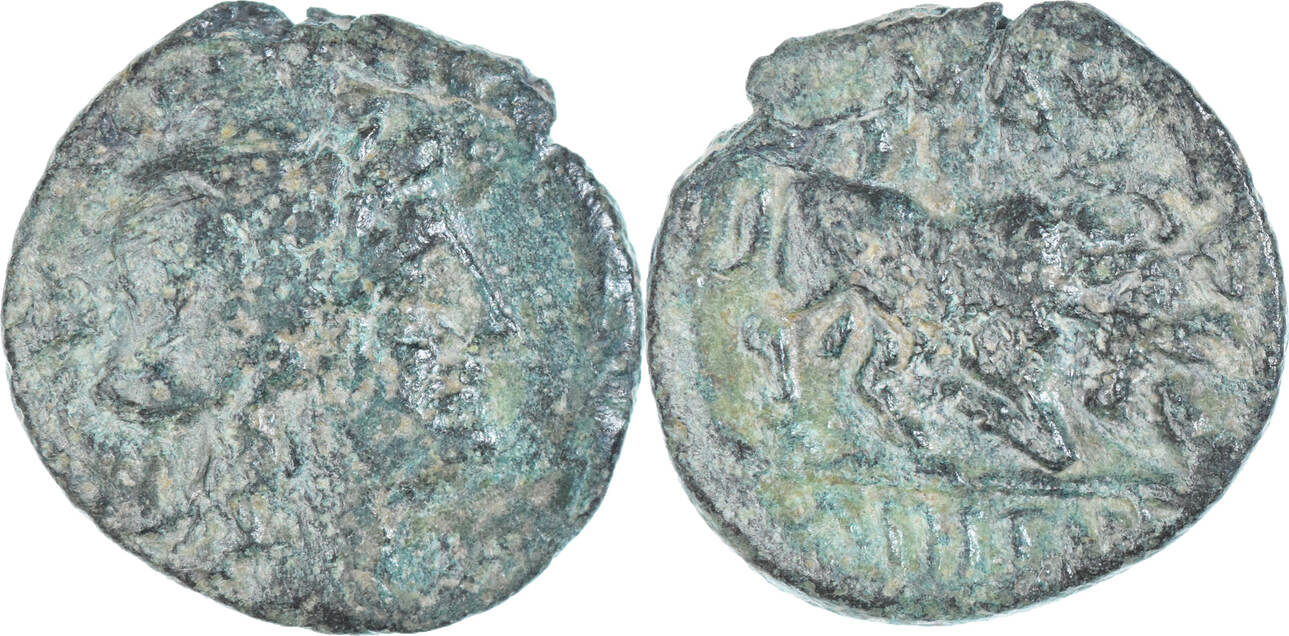 Bronze au taureau 150-100 BC Marseille Coin, Gaul, Marseille, Bronze VF ...