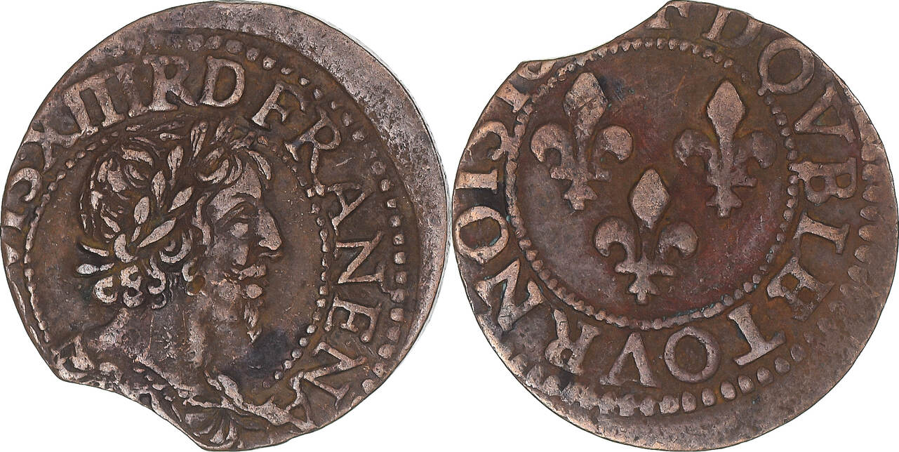 France Double Tournois 1610-1643 Coin, Louis XIII, Copper EF(40-45 ...