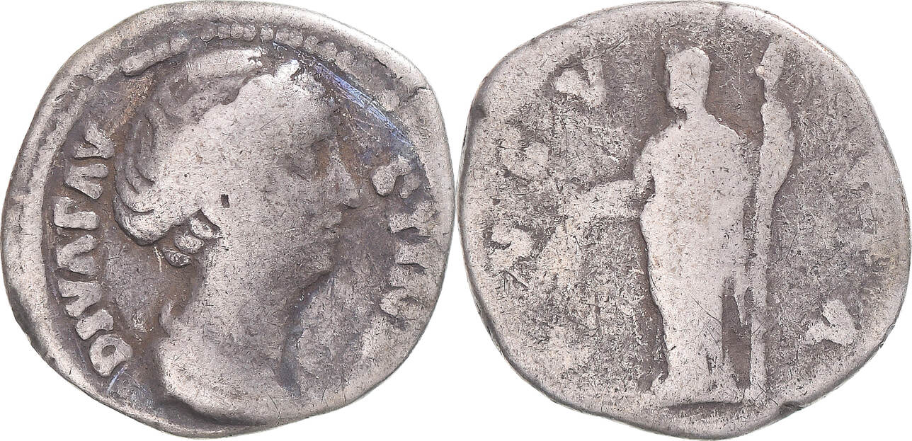 Denarius 141 Rome Coin, Diva Faustina I, Rome, Silver, RIC:360a VF(20 ...
