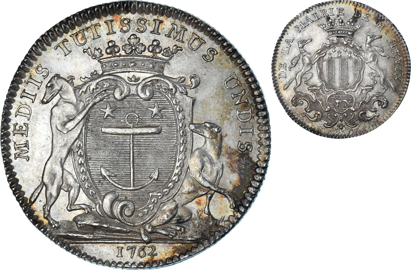 France betaalpenning 1762 Maires de Rennes, Jacques-Jean Hévin, Silver ...