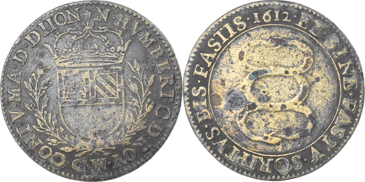 France betaalpenning 1612 Maire de Dijon, Nicolas Humbert, Copper EF(40 ...