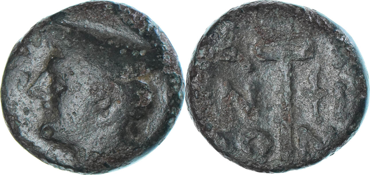 Æ 3rd century BC Ainos Coin, Thrace, Ainos, Bronze, HGC:3.2-1284 VF(20 ...