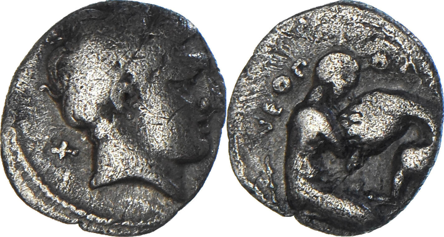 Obol ca. 320-300 BC Neapolis Coin, Campania, Neapolis, Silver, SNG-Cop ...