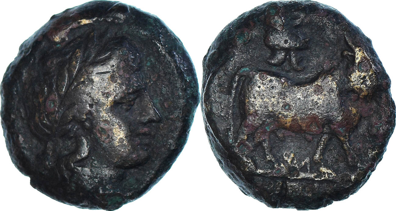 Æ ca. 317-270 BC Neapolis Coin, Campania, Neapolis, Bronze, SNG-Cop:492 ...